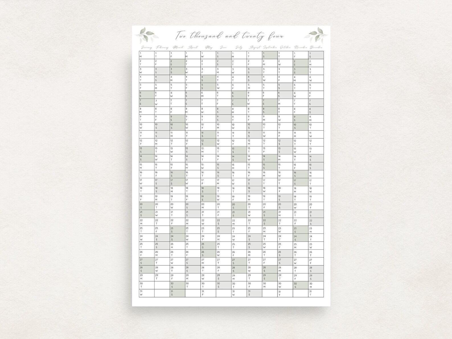 2024 Yearly Planner Printable, Yearly Planning Calendar, Calendar ...