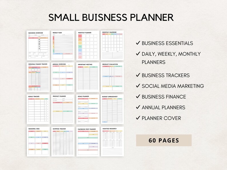 Small Business Planner, Small Business Planner PDF, Business Planner ...