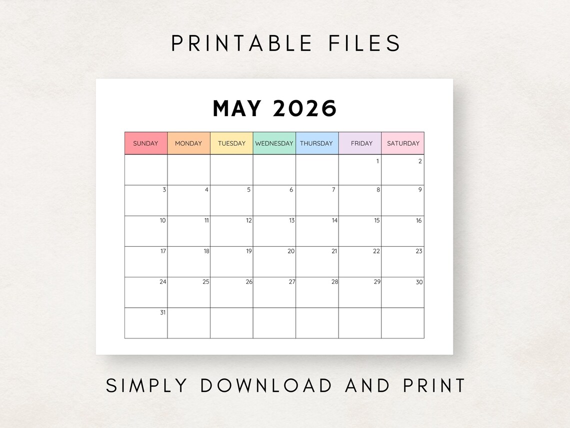 Monthly Calendar 2025-2026, 2025- 2026 Calendar Printable, Calendar ...