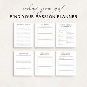 Find Your Passion Planner, Passion Planner, Find Your Passion, Purpose ...