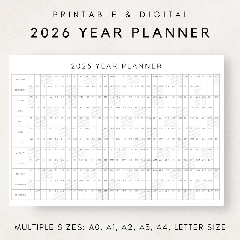 2026 Block Calendar - Etsy UK