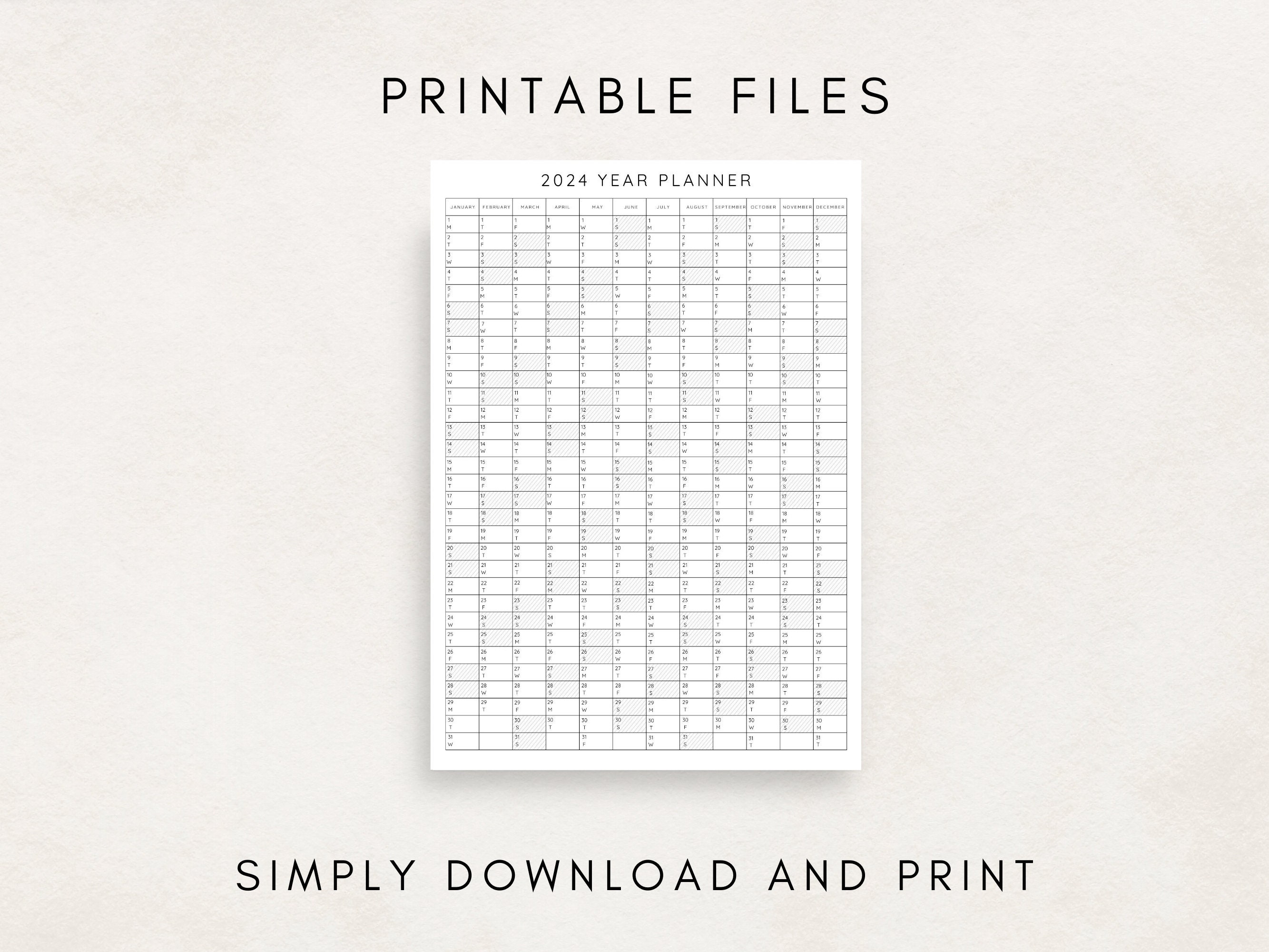 2024-2025 Yearly Planner, Year Planning Calendar, Calendar Poster, 2024 ...