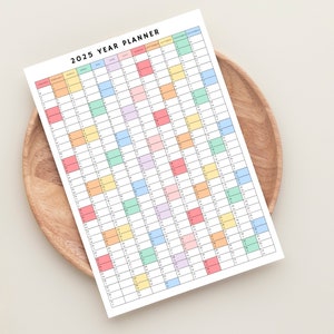 2025 Yearly Planner Printable, Yearly Planning Calendar, Calendar ...