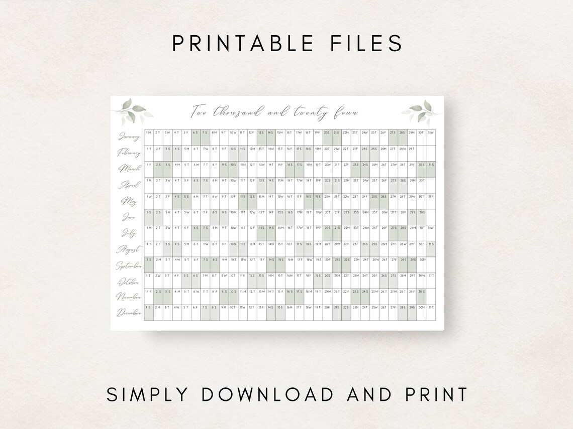 2024-2025 Yearly Planner, Year Planning Calendar, Calendar Poster, 2024 ...