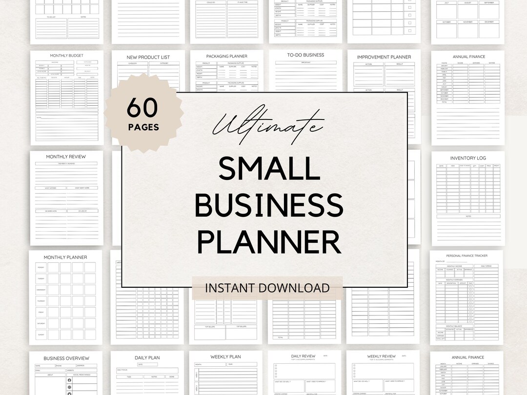Small Business Planner, Small Business Planner PDF, Business Planner ...
