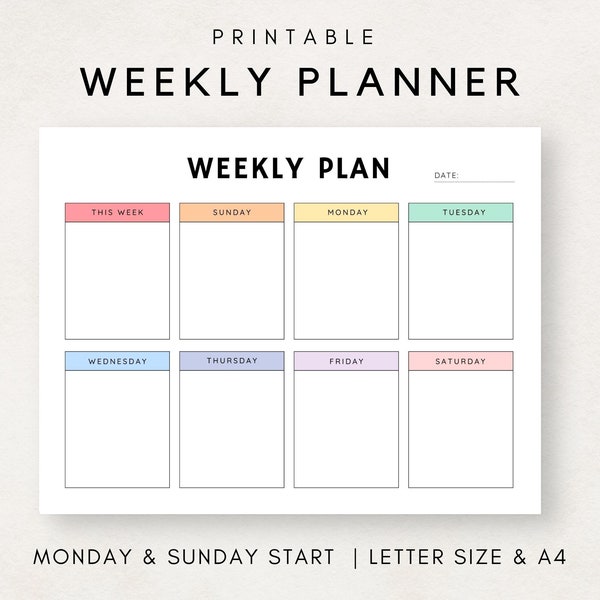 Weekly Schedule - Etsy