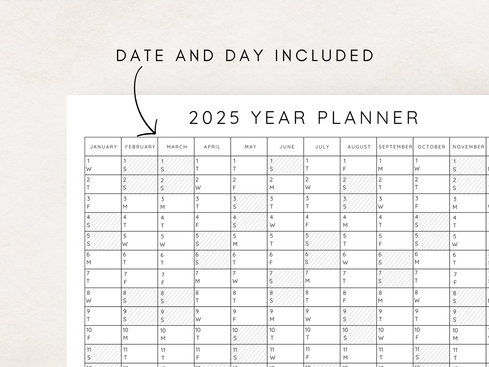 2024-2025 Yearly Planner, Year Planning Calendar, Calendar Poster, 2024 ...