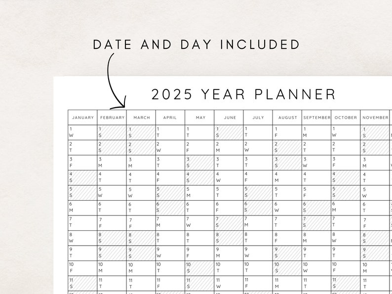 2024-2025 Yearly Planner, Year Planning Calendar, Calendar Poster, 2024 ...