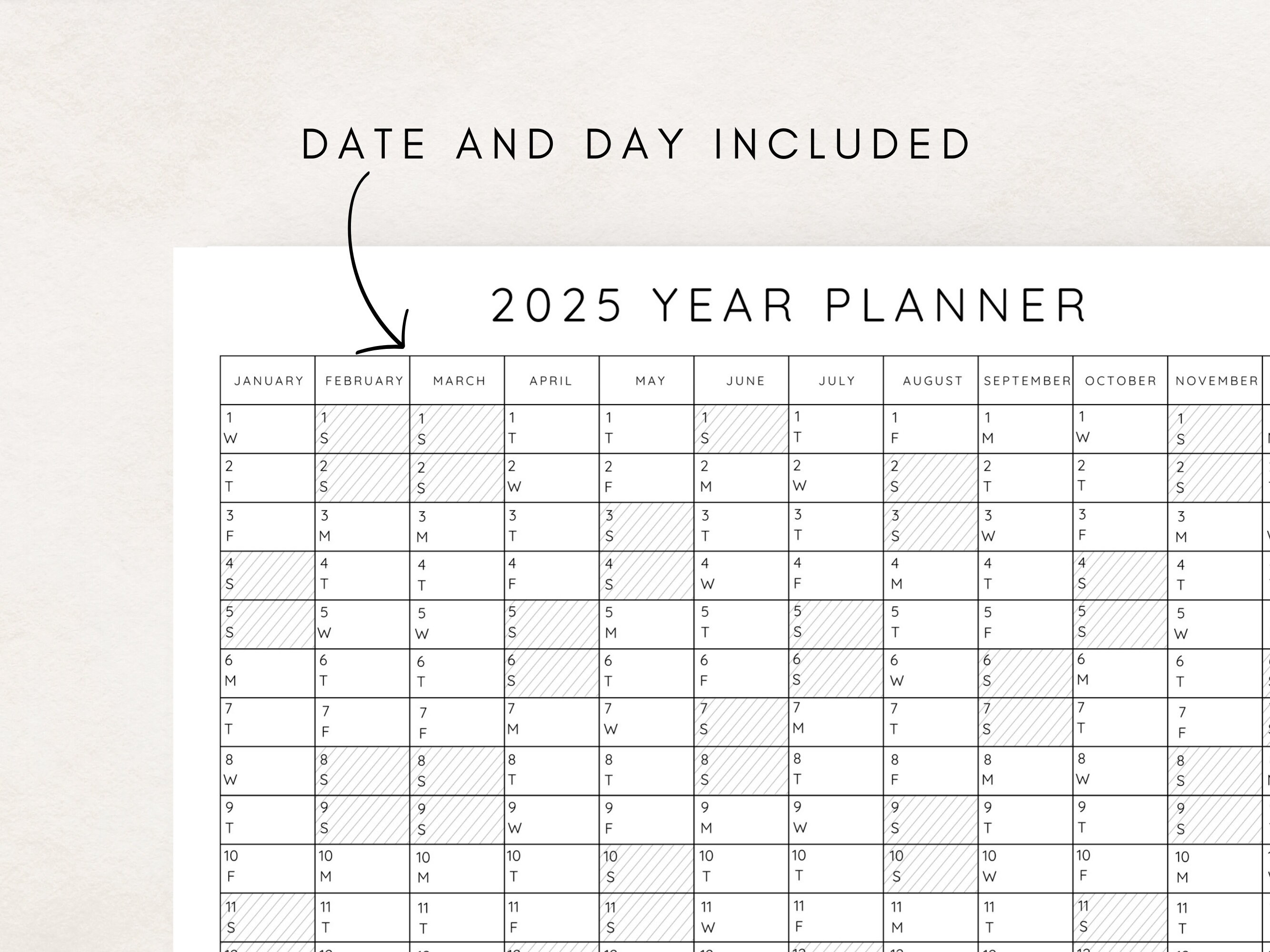 2024-2025 Yearly Planner, Year Planning Calendar, Calendar Poster, 2024 ...