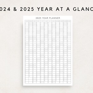 2024-2025 Yearly Planner, Year Planning Calendar, Calendar Poster, 2024 ...