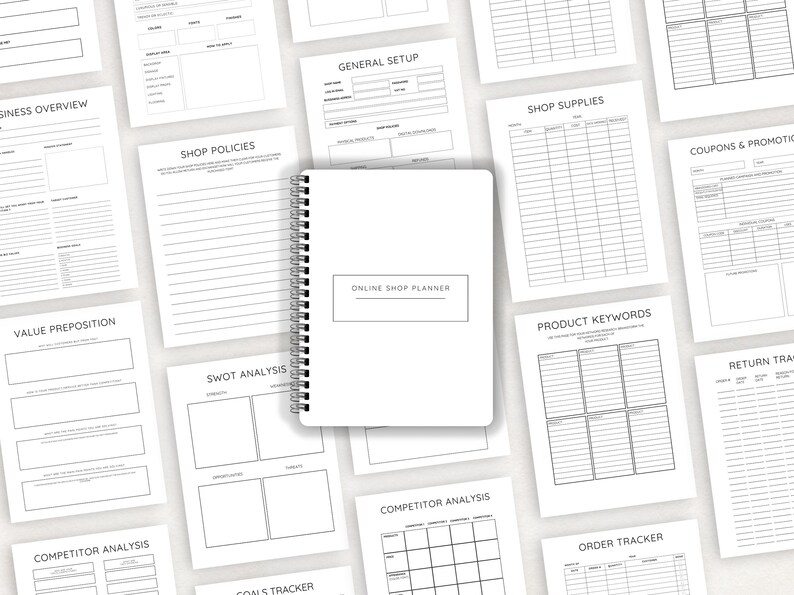 Online Shop Planner, Online Store Planner Printable, Digital Shop ...