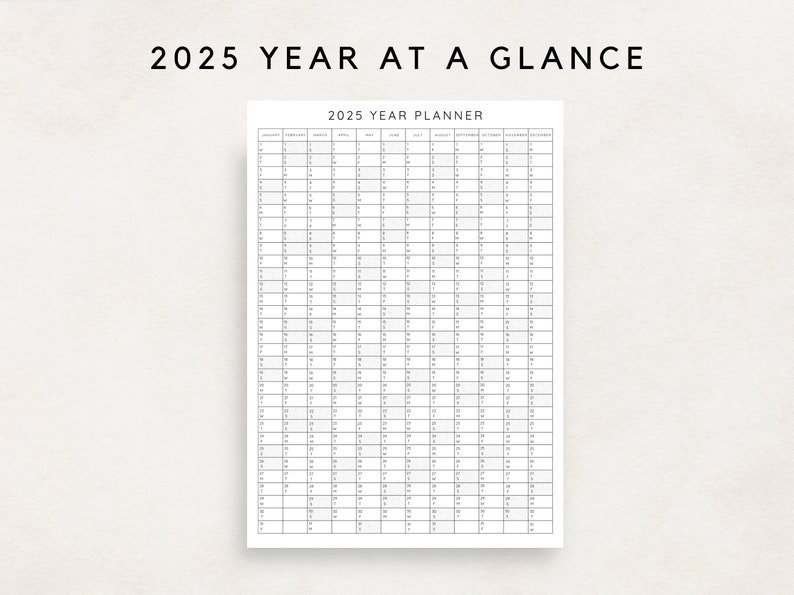 2025 Yearly Planner Printable, Yearly Planning Calendar, Calendar ...