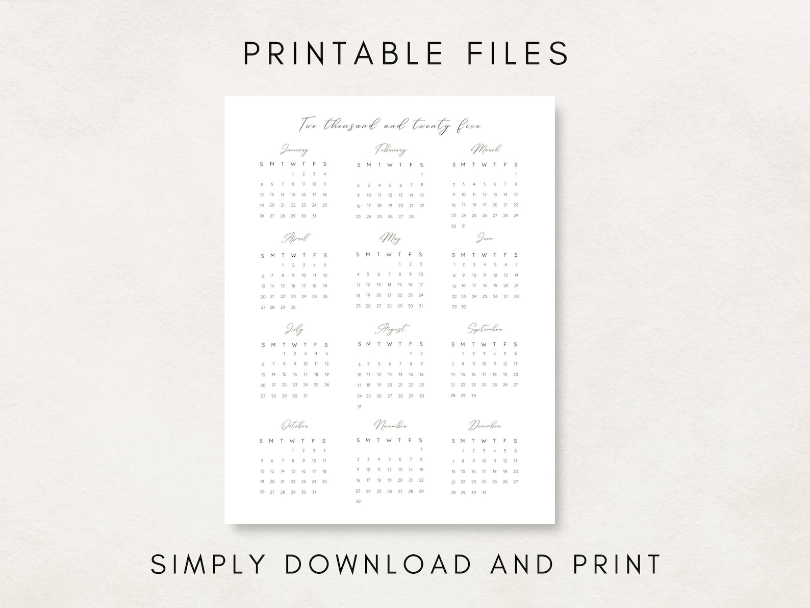 2024-2025 Yearly Calendar, Printable Calendar, 2024-2025 Calendar ...