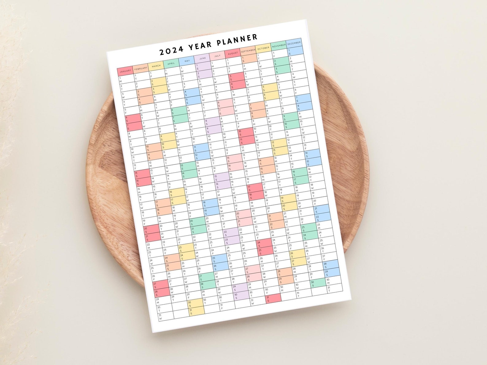 2024 Yearly Planner Printable, Yearly Planning Calendar, Calendar ...