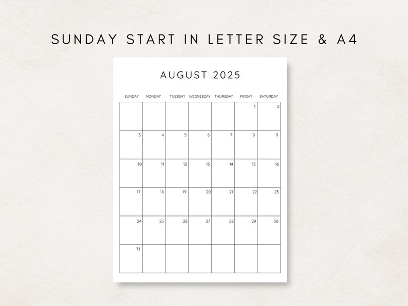 Calendar 2024- 2025 Printable, Monthly Calendar, Fillable Calendar ...