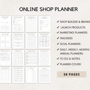 Online Shop Planner, Online Store Planner Printable, Digital Shop ...