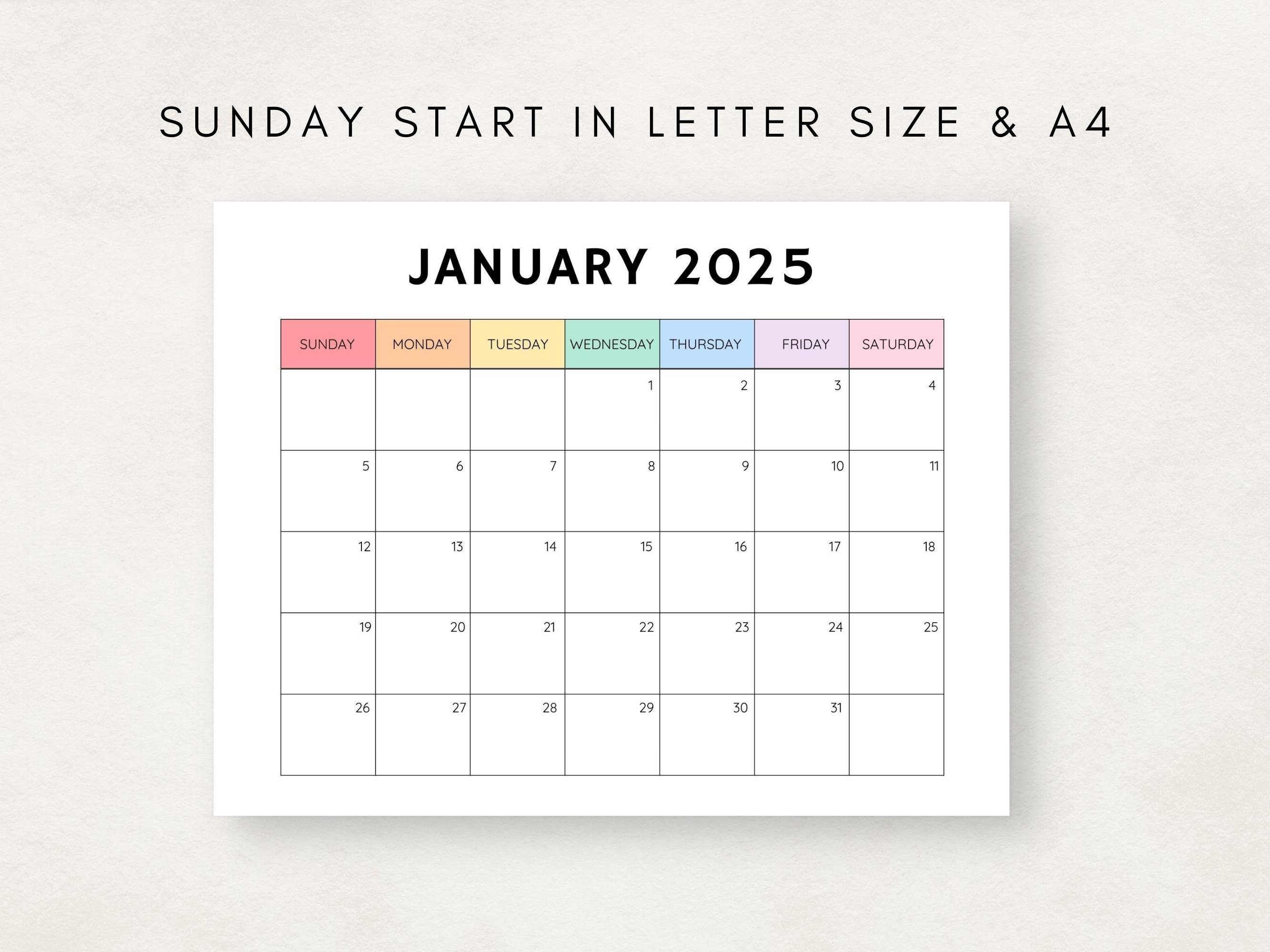Monthly Calendar 2025, 2025 Calendar Printable, Blank Calendar 2025 ... Monthly Calendar 2025, 2025 Calendar Printable, Blank Calendar 2025 ...