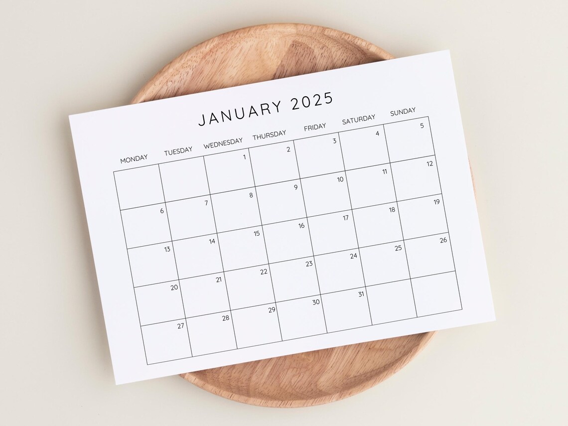 2024- 2025 Calendar Printable, Monthly Calendar 2024- 2025, Fillable ...