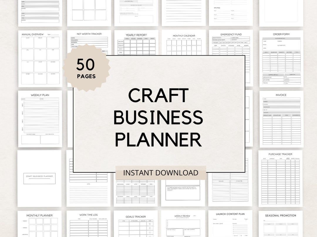 Craft Business Planner, Craft Business, Small Business, Printable ...