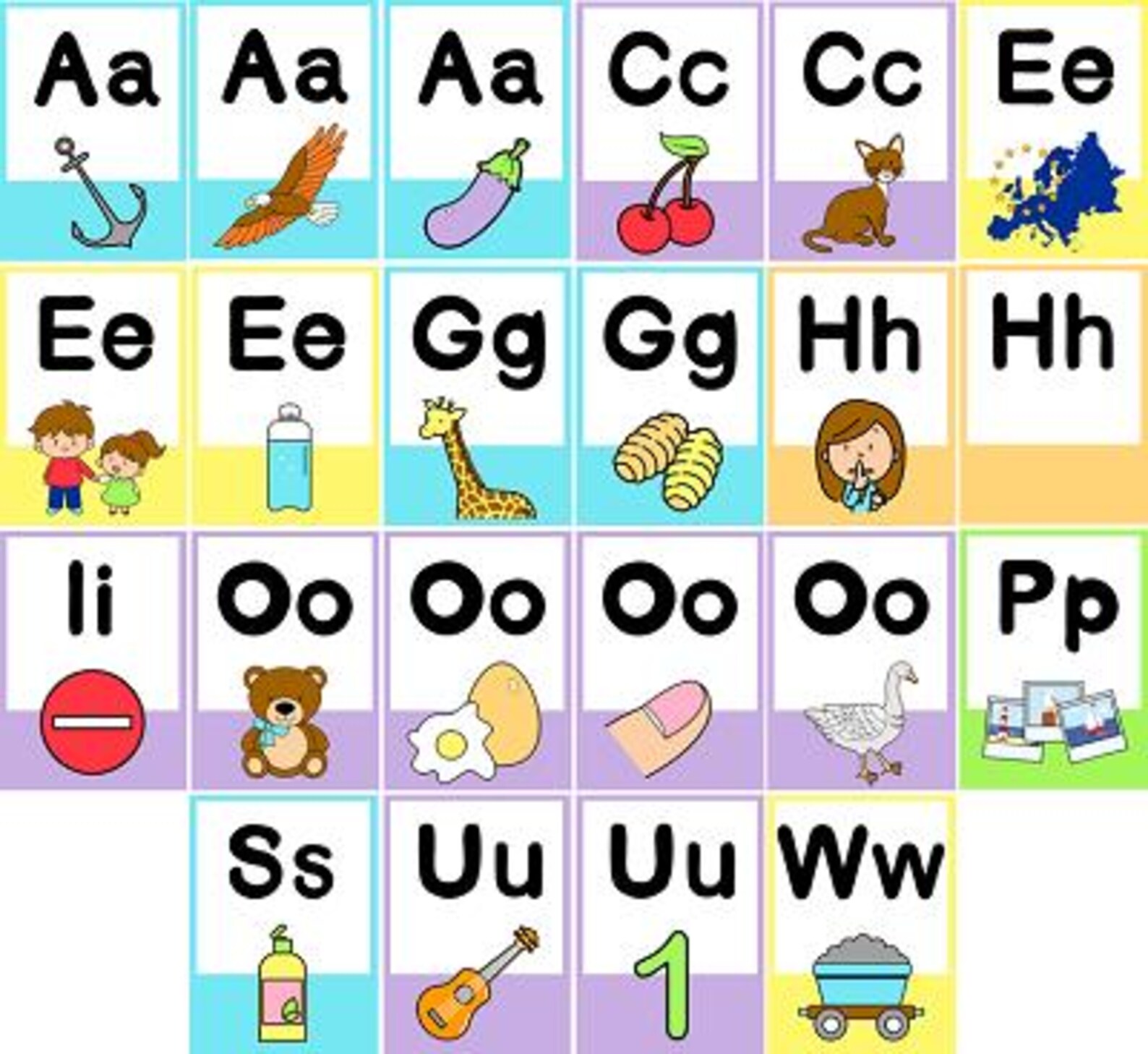 Alphabet Wall Frieze Illustrated in English - Etsy