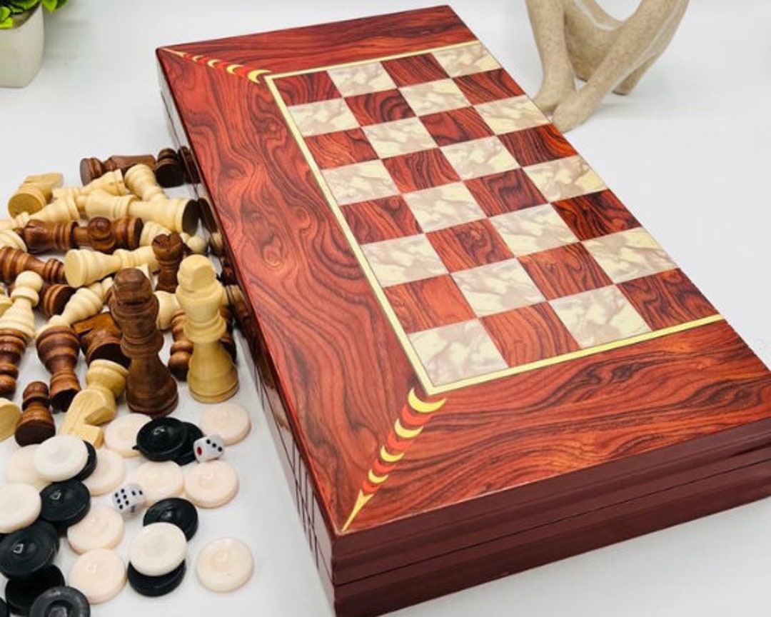 Handmade Wooden Chess Set, Wooden Chess Board, Premium Chess Set ...