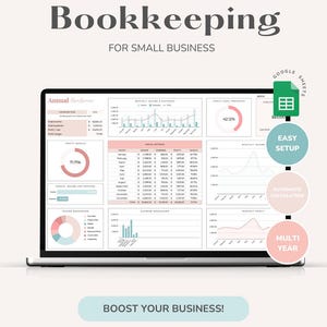 Ultimate Bookkeeping Spreadsheet Google Sheet Small Business Easy ...