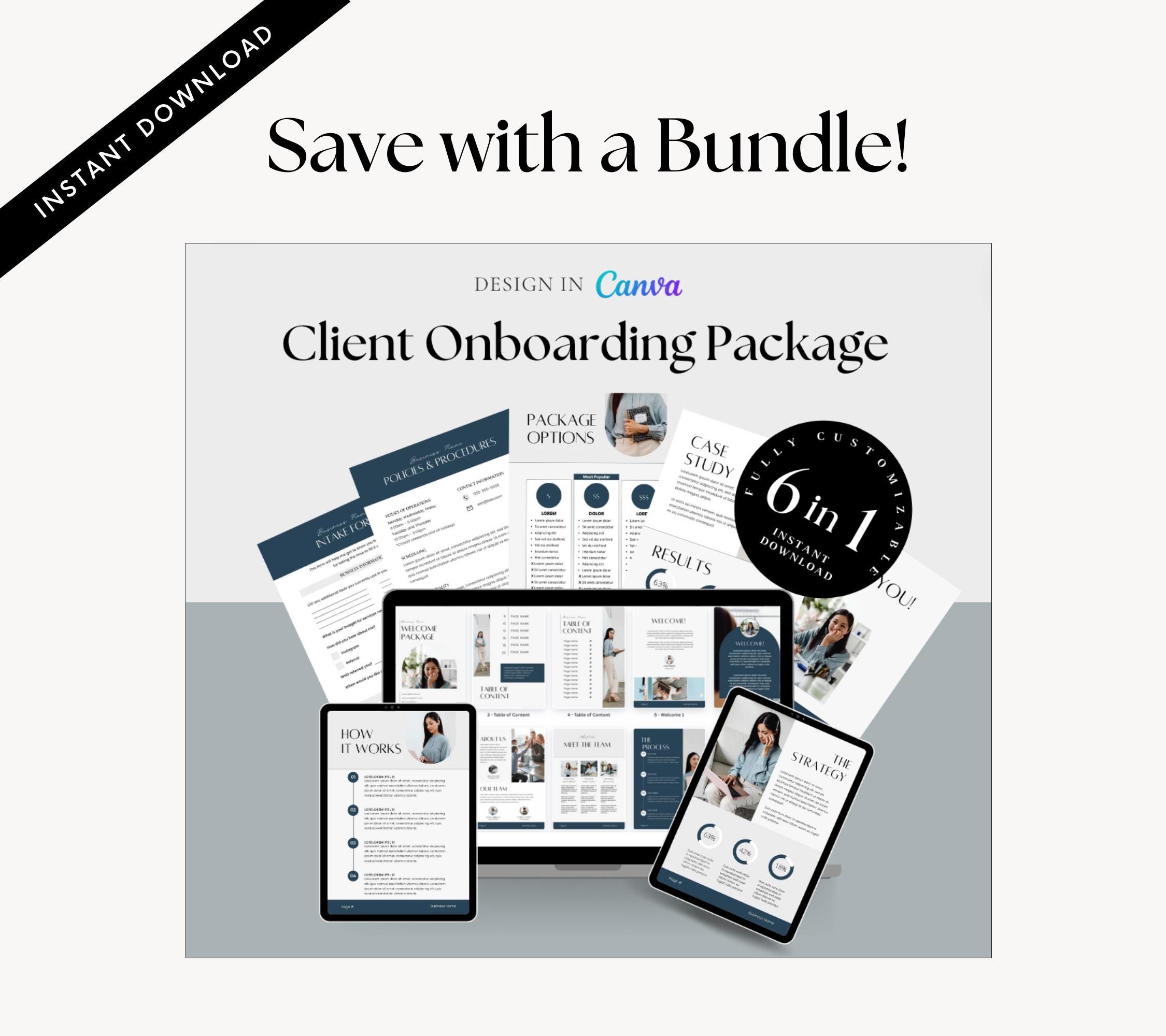 Welcome Packet Canva Template, New Client Onboarding Bundle, Client ...