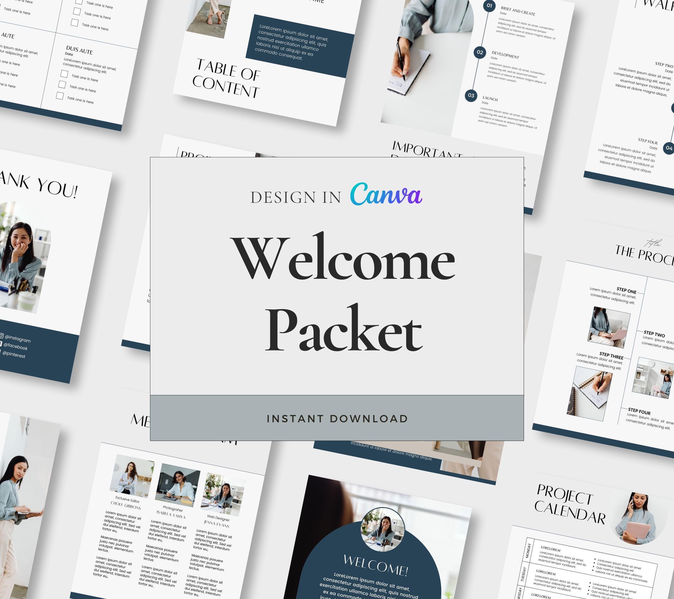 Welcome Packet Canva Template, New Client Onboarding Bundle, Client ...