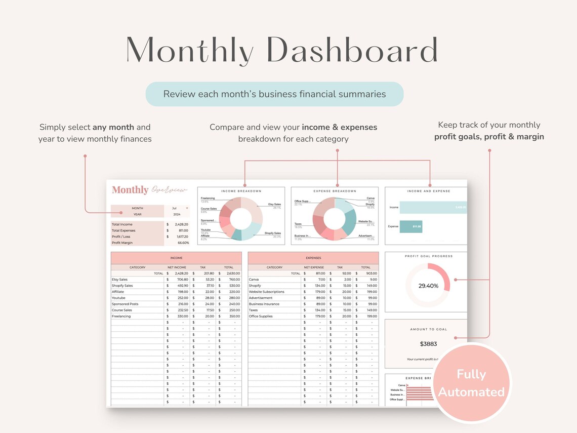 Ultimate Bookkeeping Spreadsheet Google Sheet Small Business Easy ...