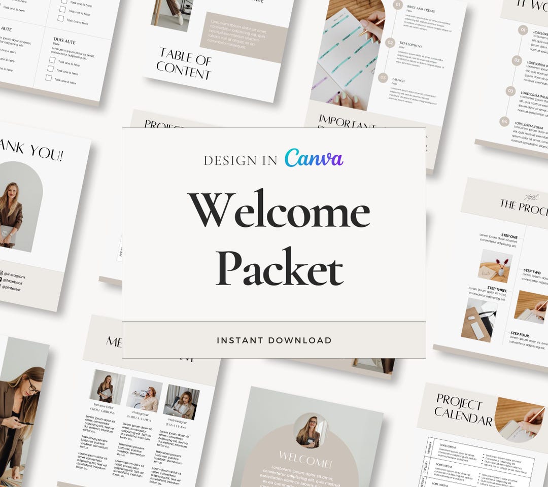 Welcome Packet Canva Template, New Client Onboarding Bundle, Client ...