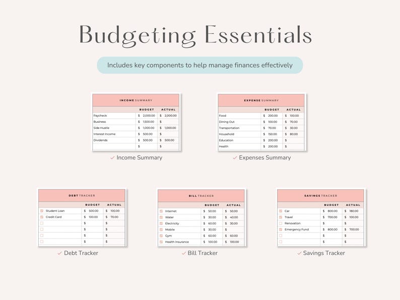 Simple Budget Planner Spreadsheet Google Sheets Budget by Paycheck ...