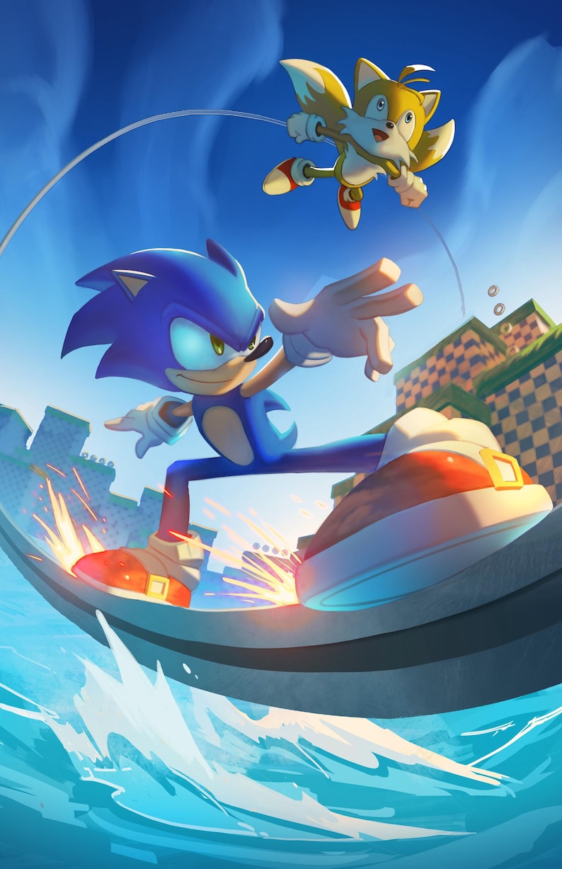 Sonic the Hedgehog Blue Blur Art Room Decor Print - Etsy