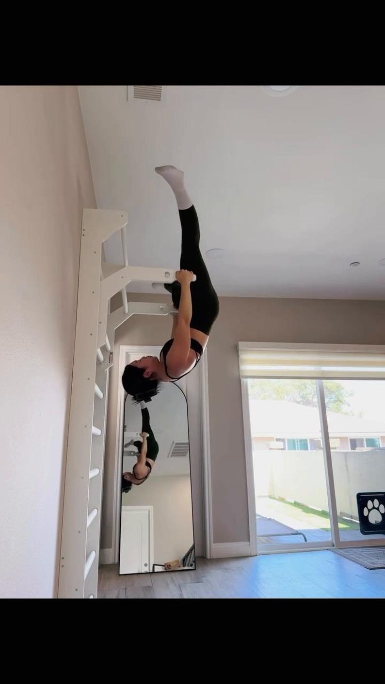 Home Gym Combo B: Personalized Finnish Birch Wood Swedish Ladder, Home ...