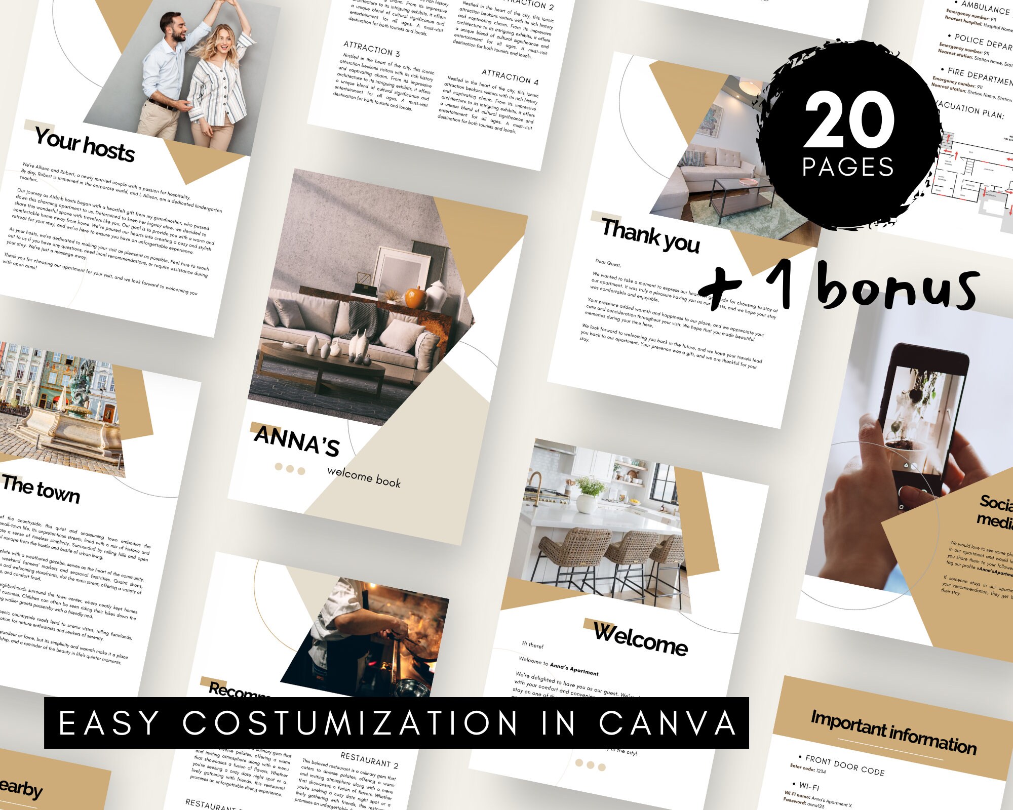 Airbnb Welcome Book Template Anna’s Apartment, City Break, Airbnb ...