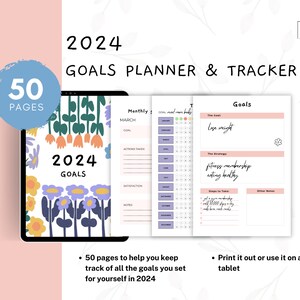 2024 Goals Planner & Tracker Easily Keep Track of the Goals You Set for ...