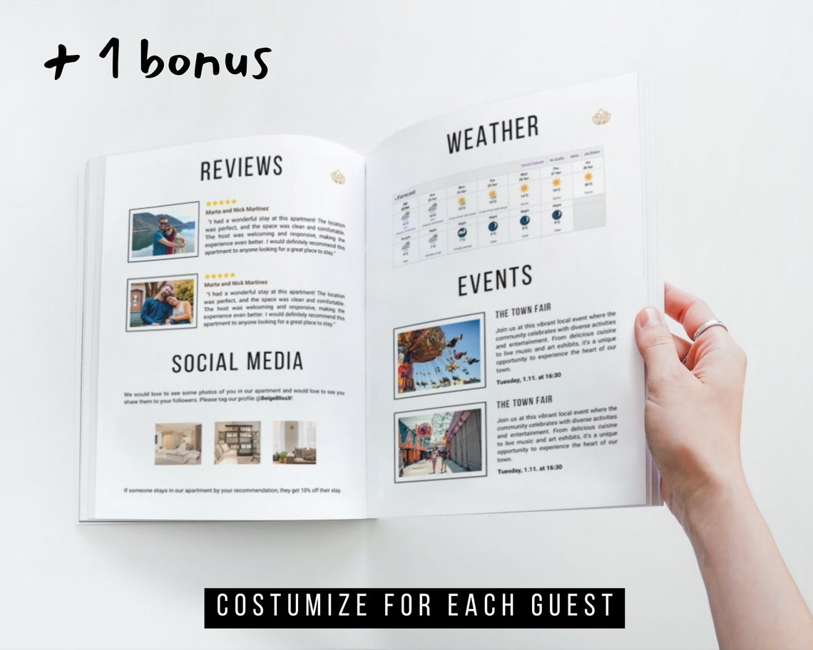 Editable Modern Welcome Book / Brochure for Airbnb Hosts - 18 ...