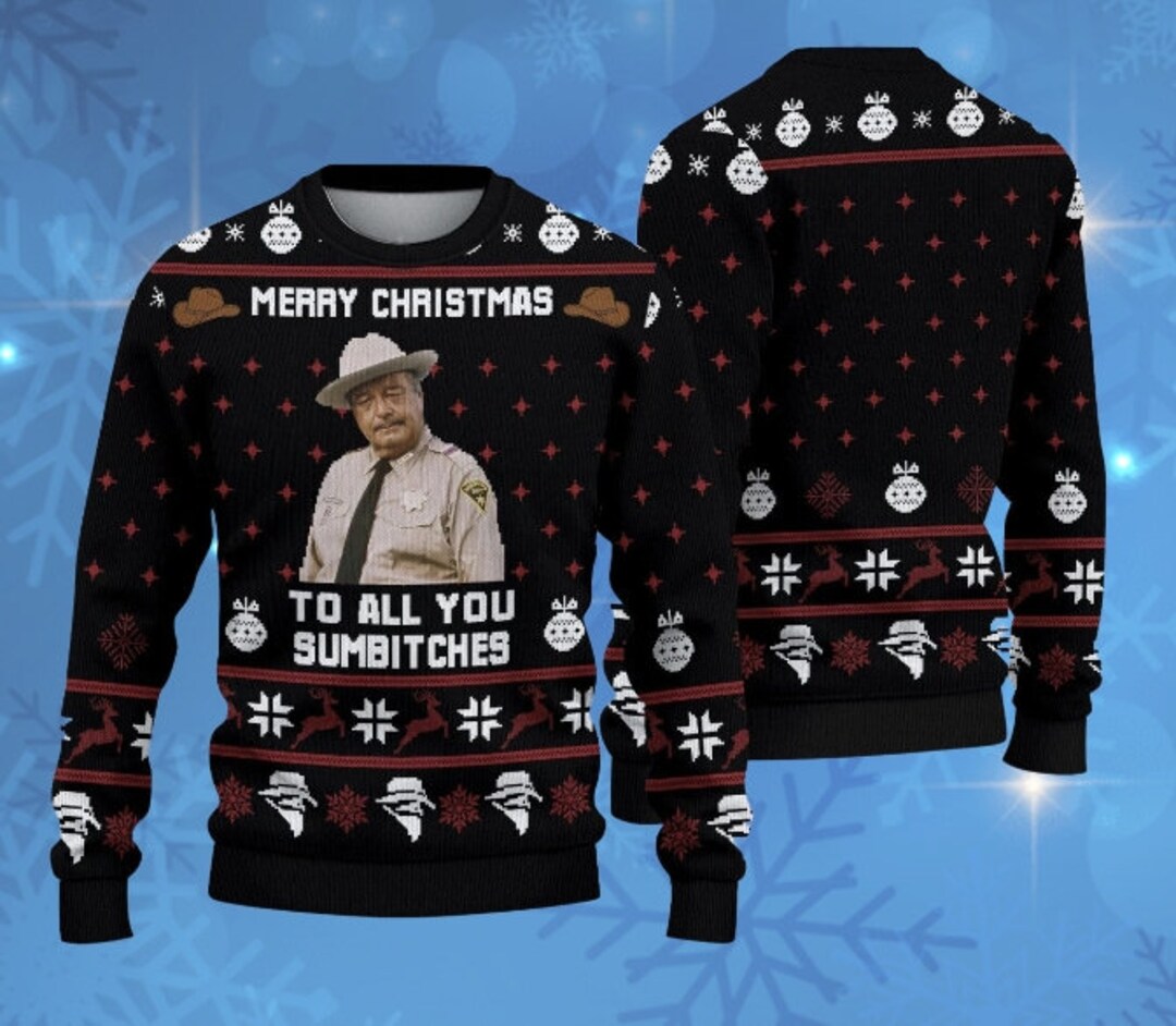 Smokey and the Bandit Merry Christmas Ugly Unisex Sweater to - Etsy
