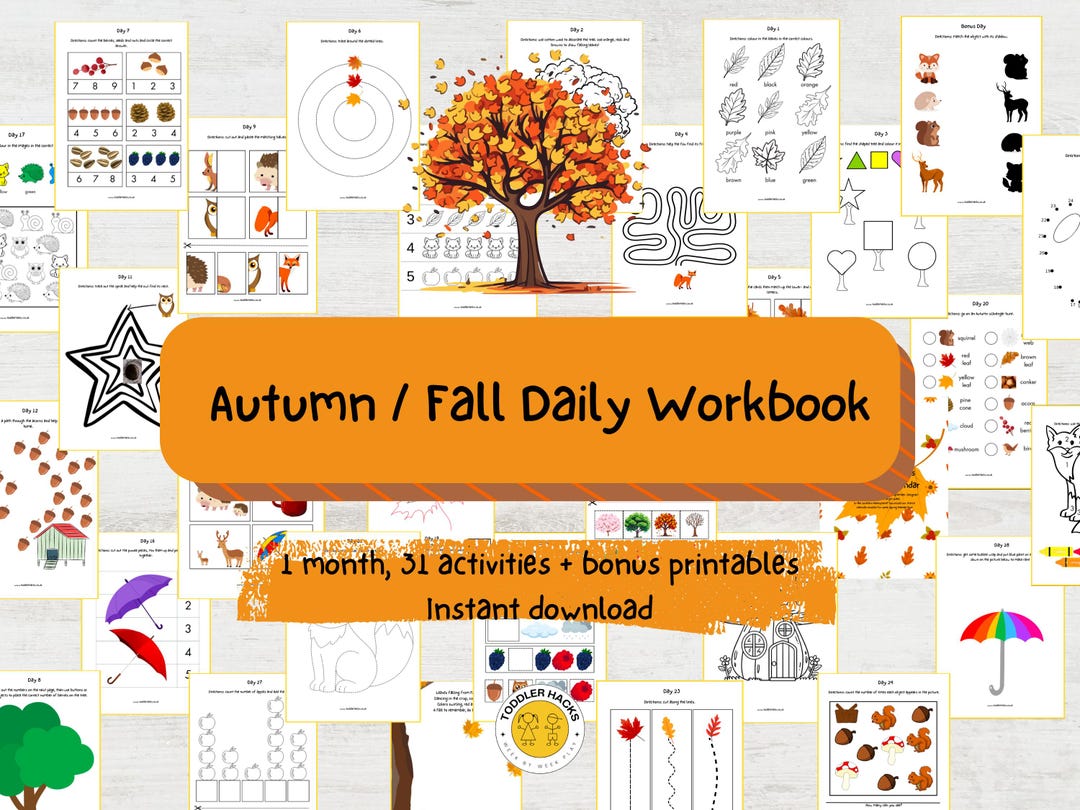 Autumn/fall Activity Printable Calendar - 31 Fun Printable Activities ...