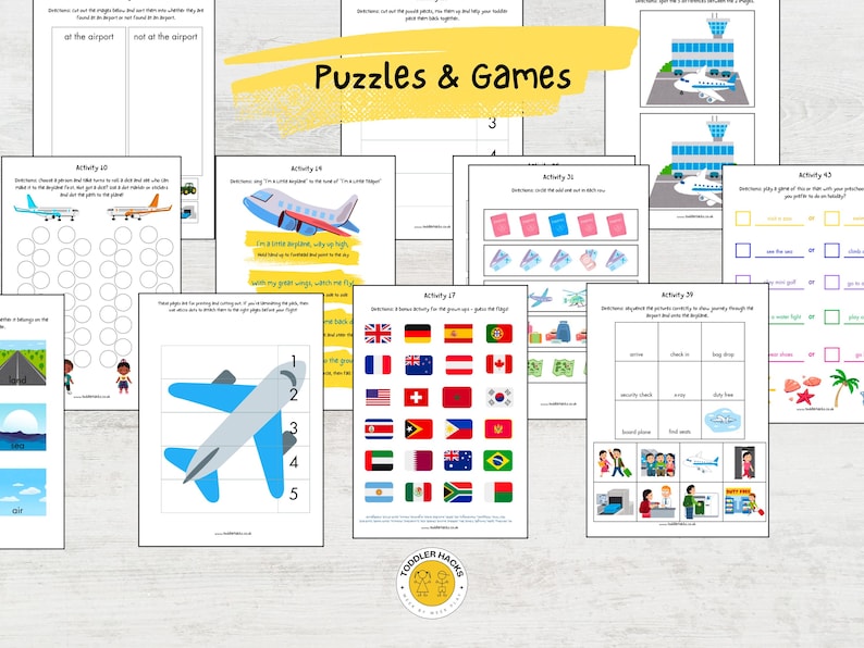 Airplane Activity Pack – 45 Fun Travel Printables for Preschoolers - Etsy
