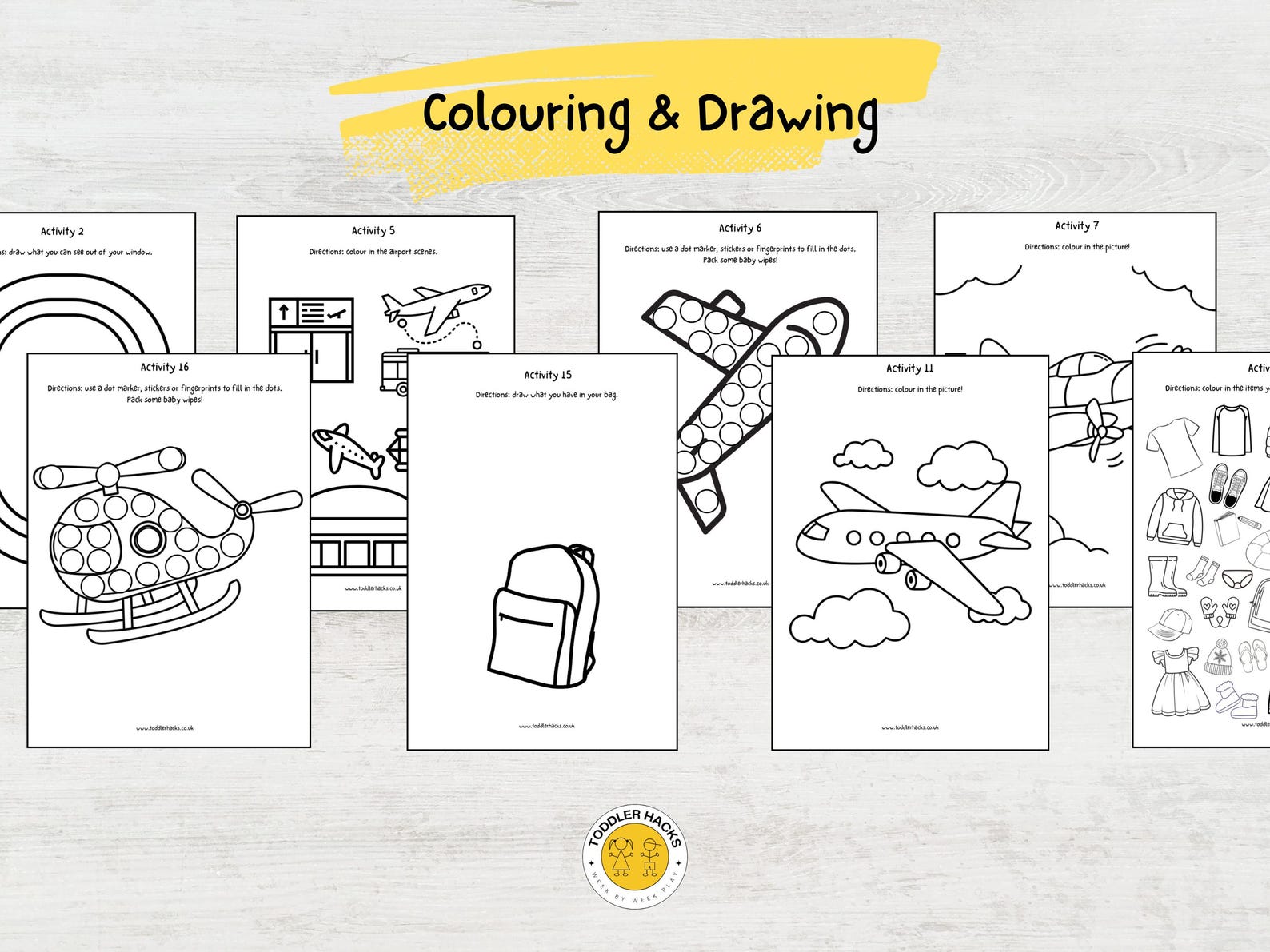 Airplane Activity Pack – 45 Fun Travel Printables for Preschoolers - Etsy
