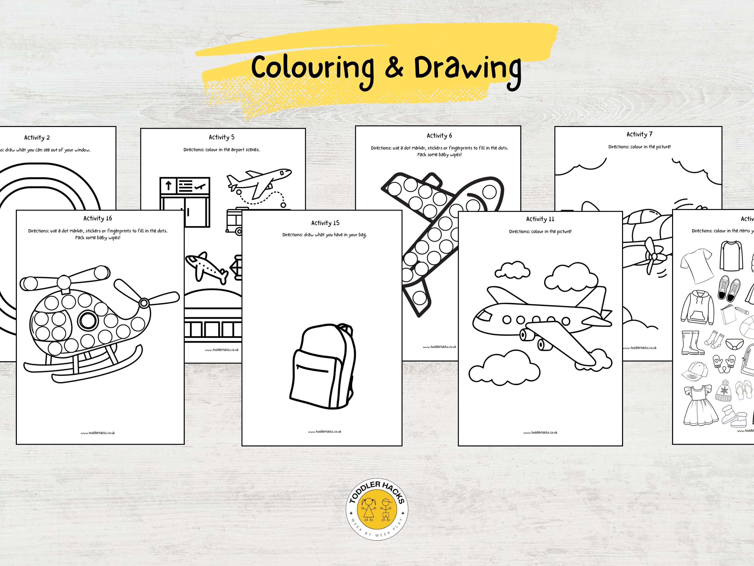 Airplane Activity Pack – 45 Fun Travel Printables for Preschoolers - Etsy
