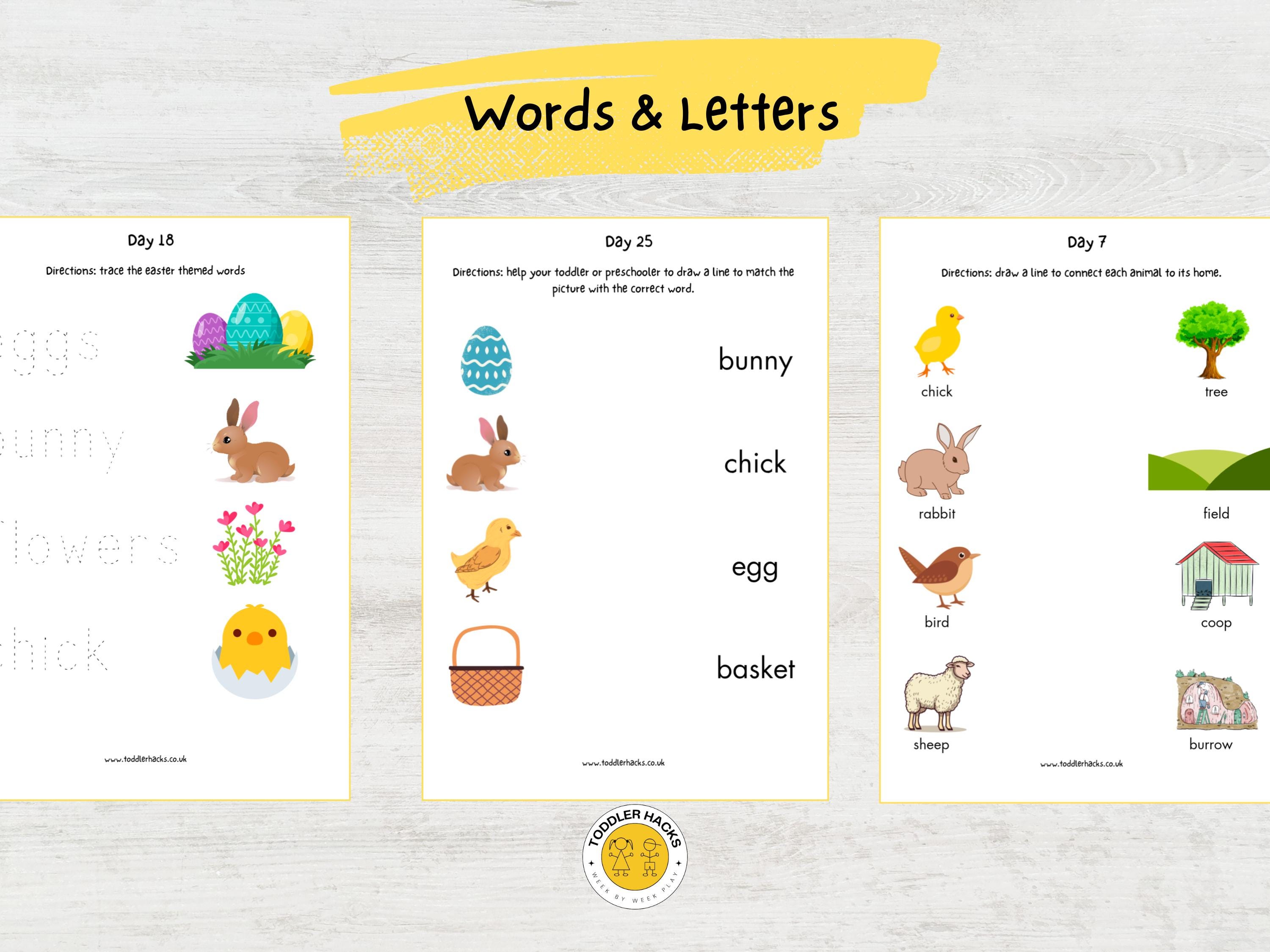 Easter Preschool Worksheets - Daily Activity Printable for April for ...