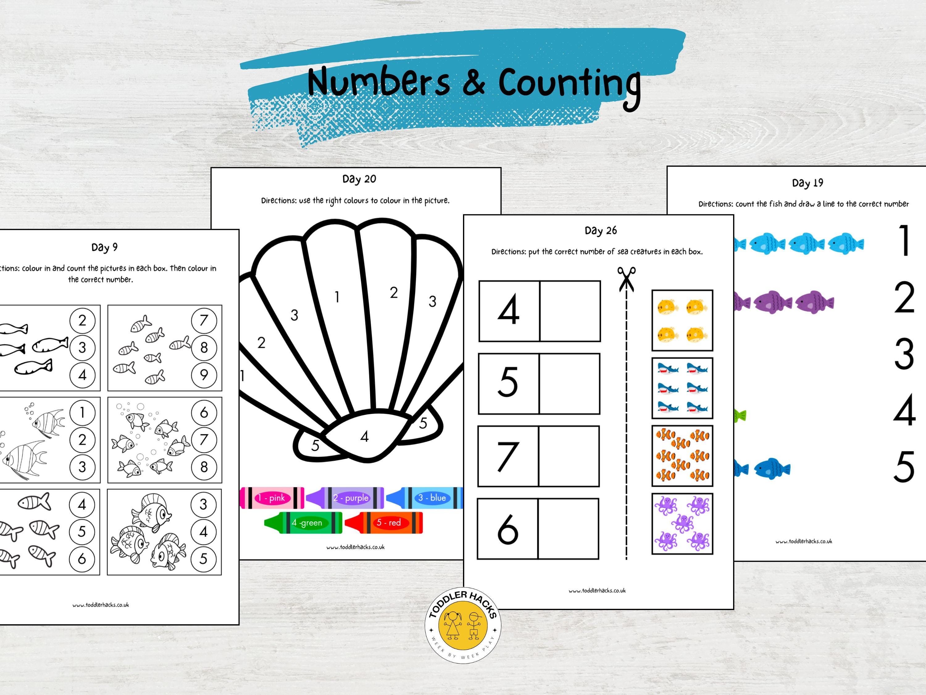 Under the Sea Daily Activity Calendar for August for Ages 2-5 | Toddler ...