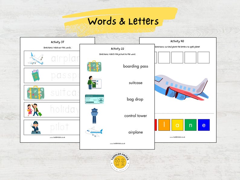 Airplane Activity Pack – 45 Fun Travel Printables for Preschoolers - Etsy