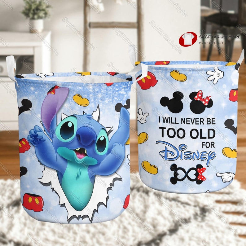Disney Stitch Laundry Basket, Stitch Storage Bins, Stitch Laundry ...