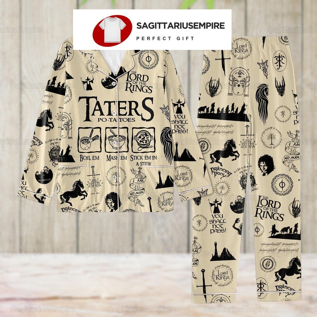 Lord of the Ring Pajamas Set Lord of the Ring Women Pajamas - Etsy