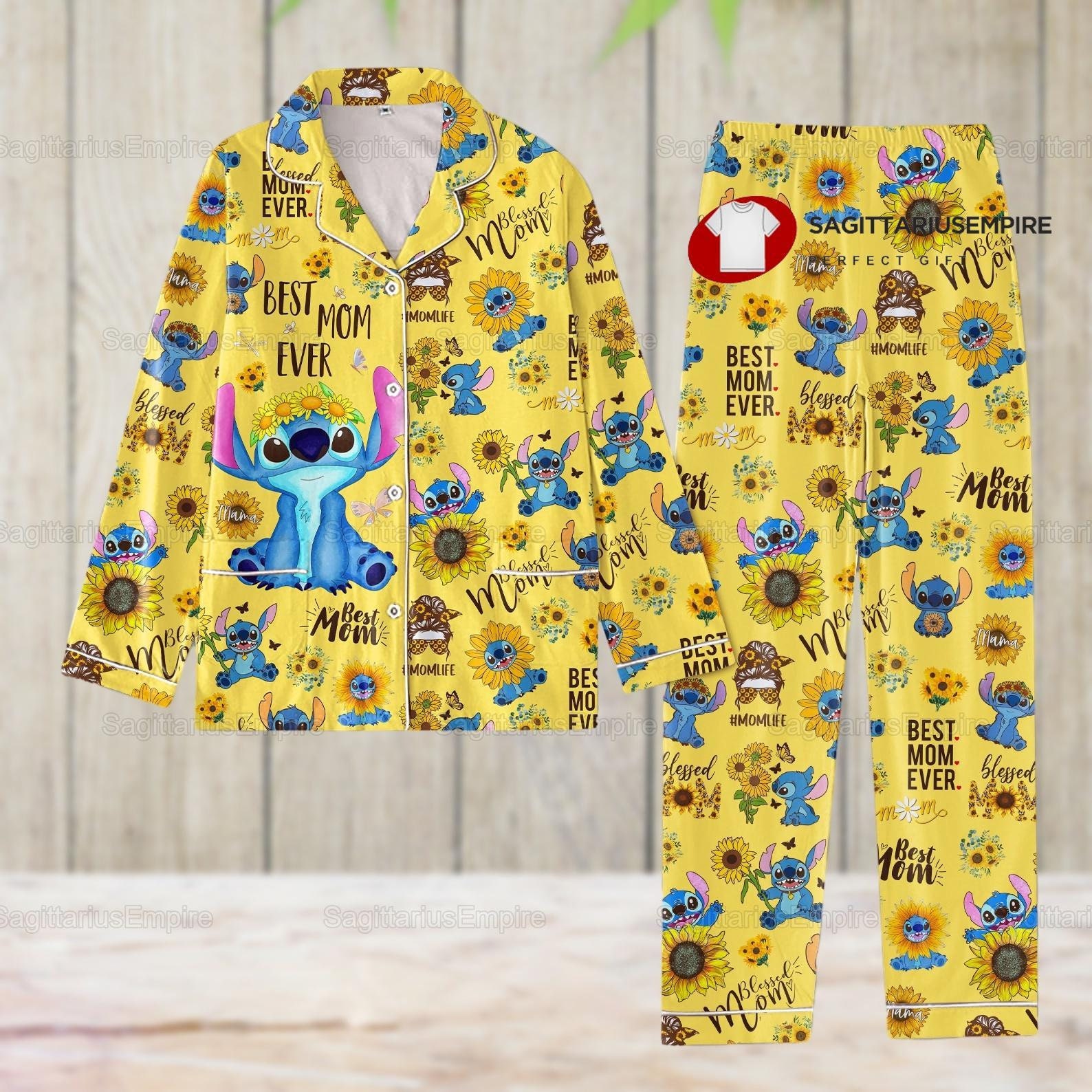 Stitch Disney Pajamas Set, Cartoon Pajamas Set, Family Matching Pajamas ...
