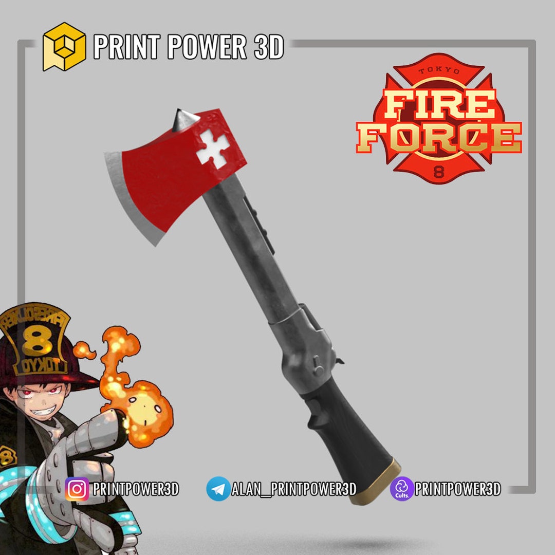 Fire Force Axe - STL File for 3D Printing - Etsy