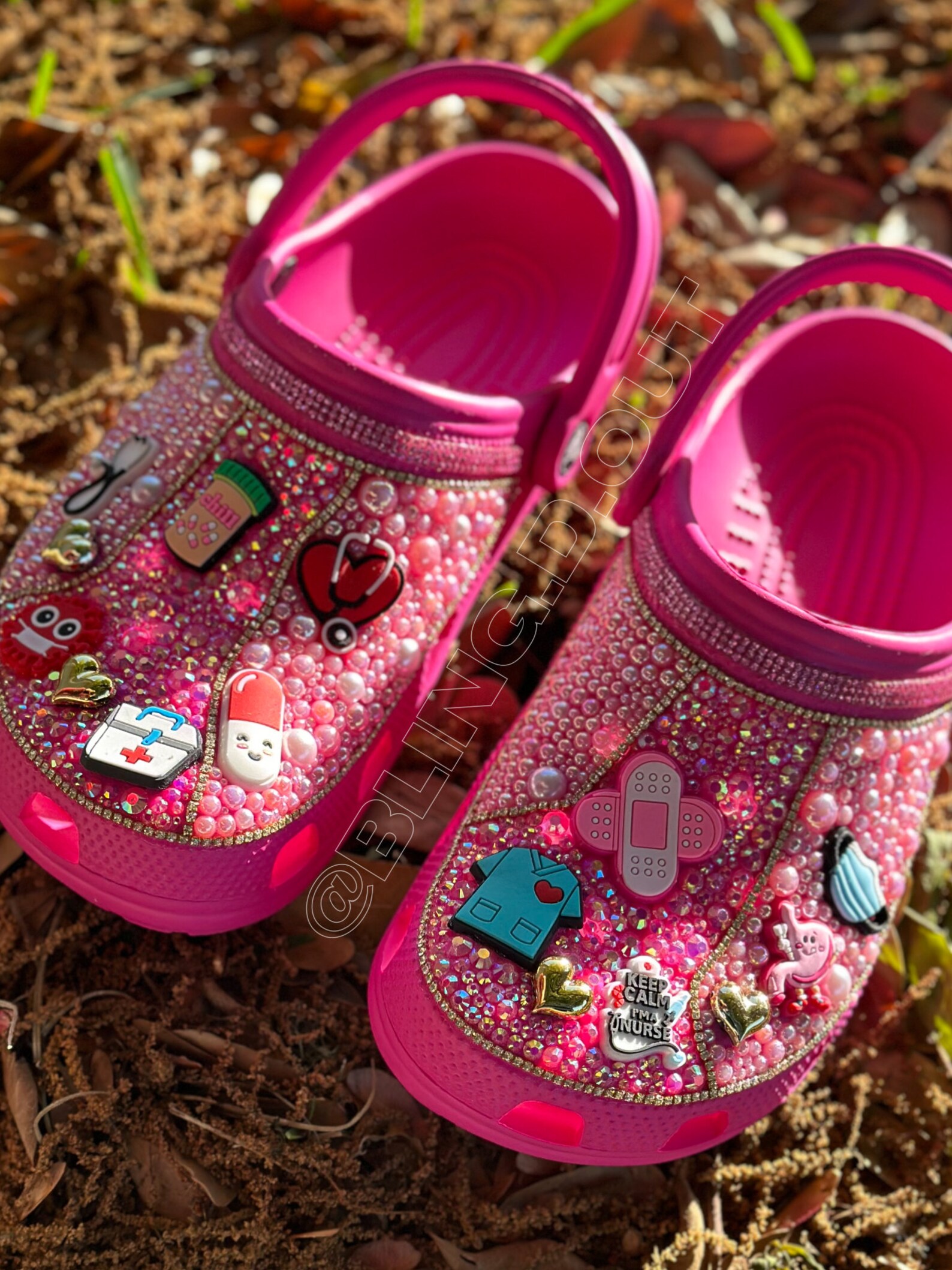 Blinged Out Crocs - Nurse Crocs - Medical Crocs - Bedazzled Crocs ...