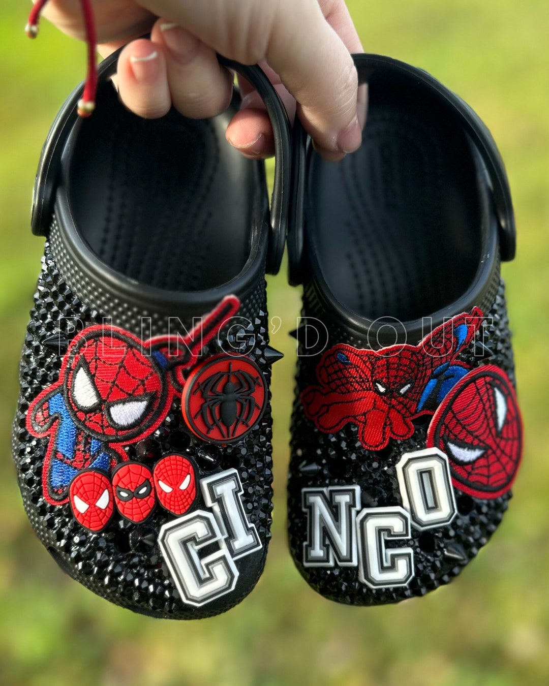 Blinged Crocs Spider-man Crocs Crocs Bedazzled Crocs Custom Crocs ...